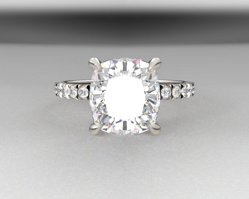 Jessica's Signature Fishtail Shank with Split Prong Hidden Halo ...