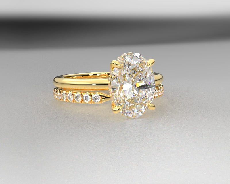 Kayla's Signature Double Hidden Halo Engagement Ring w LG Diamonds ...
